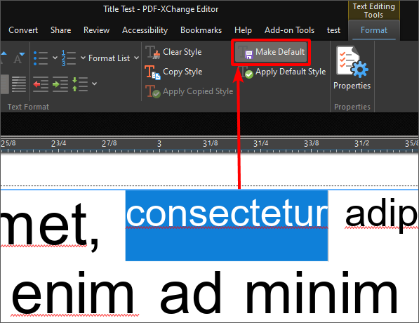 PDF-XChange Co Ltd :: Knowledge Base :: How do I change the default text settings for objects in ...